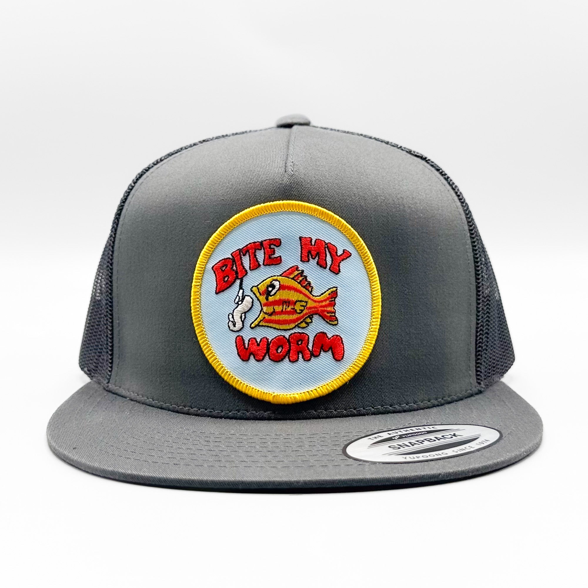 Bite My Worm Funny Fishing Trucker Hat | American Fire Brigade